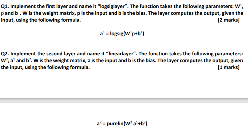 Solved Objectives • Implement a 2-layer network in python | Chegg.com