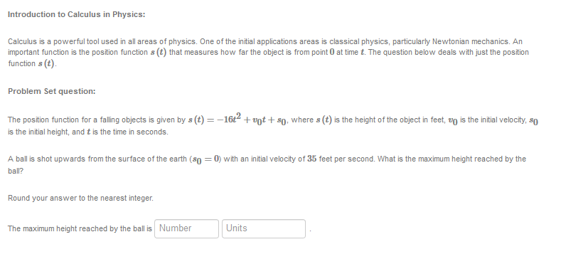 Solved Introduction to Calculus in Physics: Calculus is a | Chegg.com
