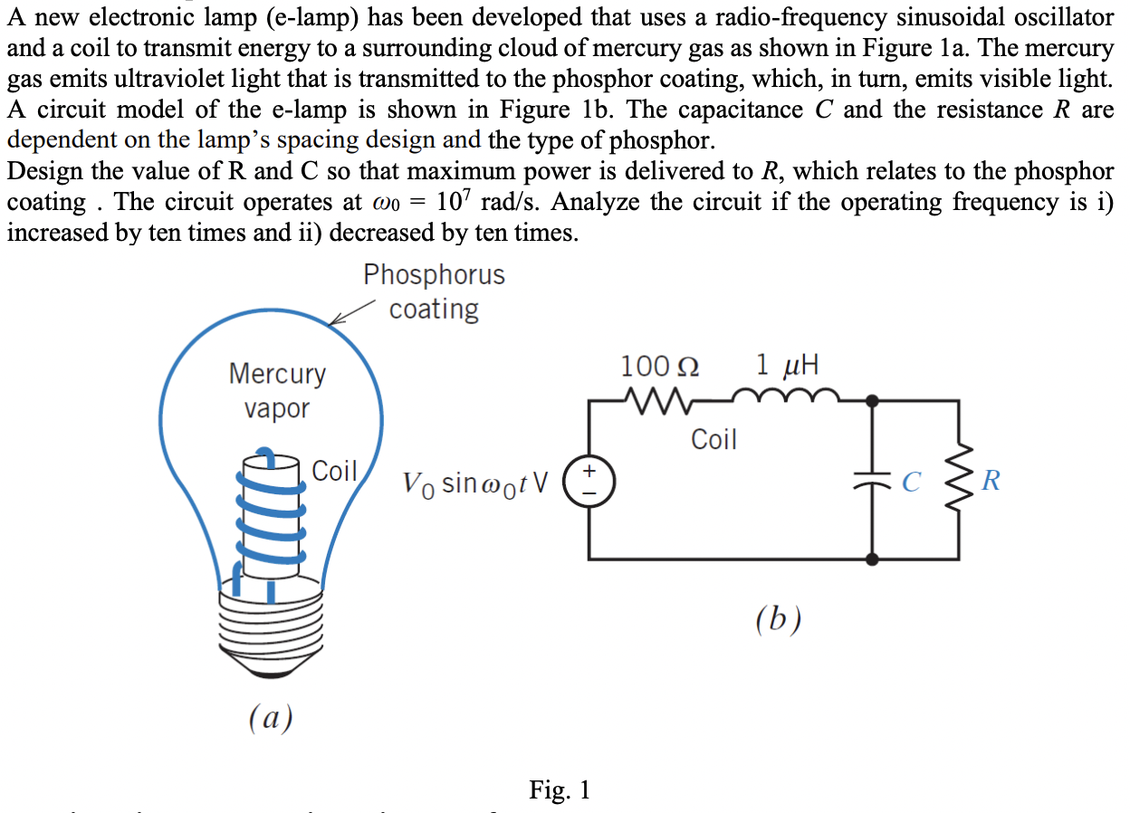 Solved A new electronic lamp (e-lamp) has been developed | Chegg.com