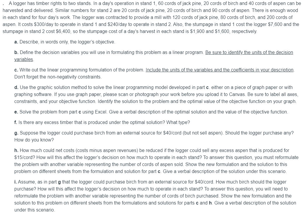 Solved (econ)Please show using excel solvertype out for | Chegg.com