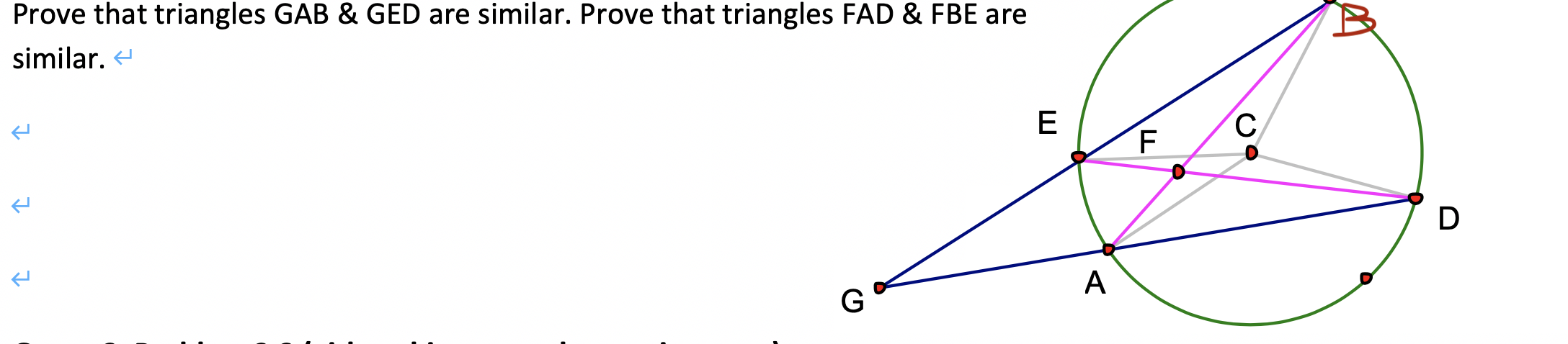 Solved Prove that triangles GAB & GED are similar. Prove | Chegg.com Solved Prove that triangles GAB & GED are similar. Prove | Chegg.com