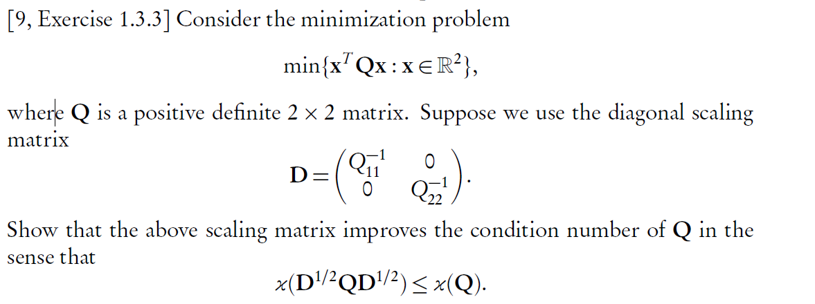 9 Exercise 133 Consider The Minimization Problem 