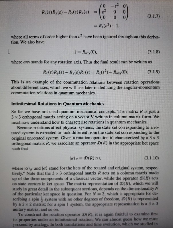 Solved 3.1 Rotations and Angular-Momentum Commutation | Chegg.com