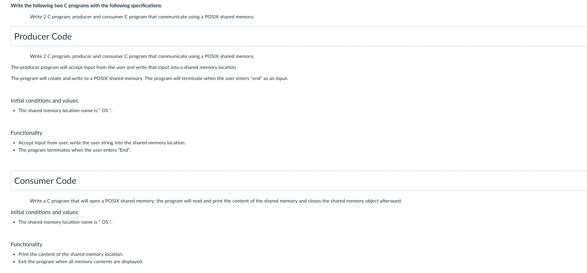 Solved Write the following two C programs with the following | Chegg.com