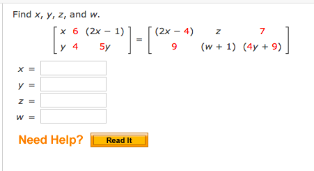 Solved Find x,y,z, and w. | Chegg.com
