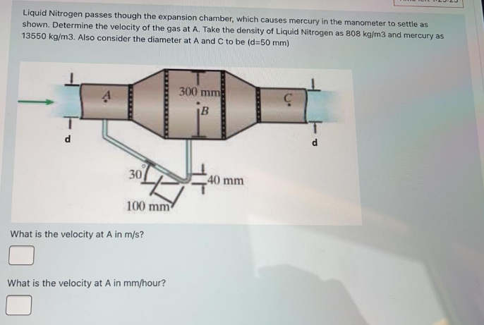 Solved Liquid Nitrogen passes though the expansion chamber, | Chegg.com