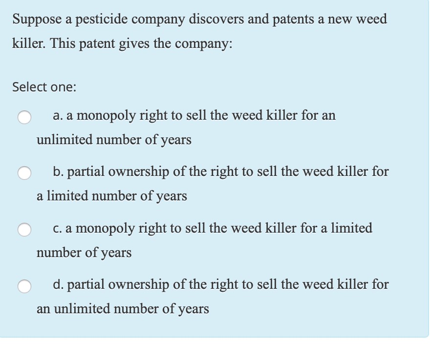 Solved Monopoly firms have: Select one: o a. | Chegg.com Solved Monopoly firms have: Select one: o a. | Chegg.com