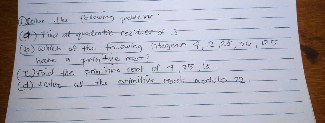 Solved Wolve the following problemr . (a) Find all quadratic | Chegg.com