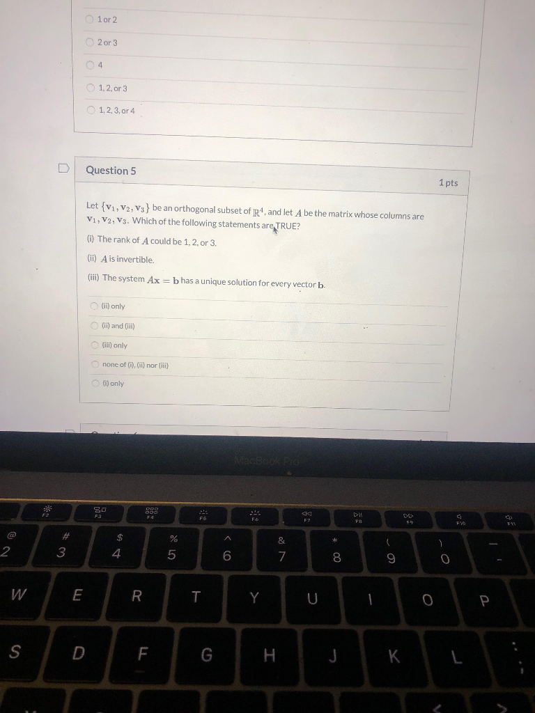 Solved Let {v1, v2, v3} be an orthogonal subset in R4, and | Chegg.com