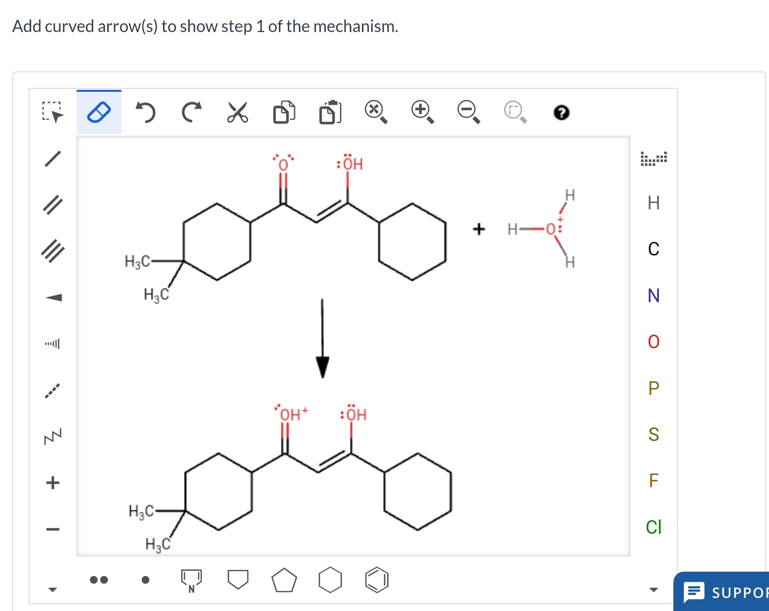 Solved Add curved arrow(s) to show step 1 of the mechanism. | Chegg.com