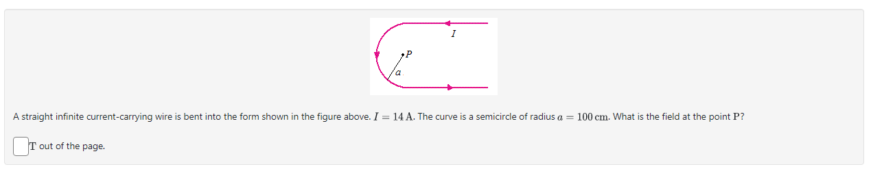 Solved A straight infinite current-carrying wire is bent | Chegg.com