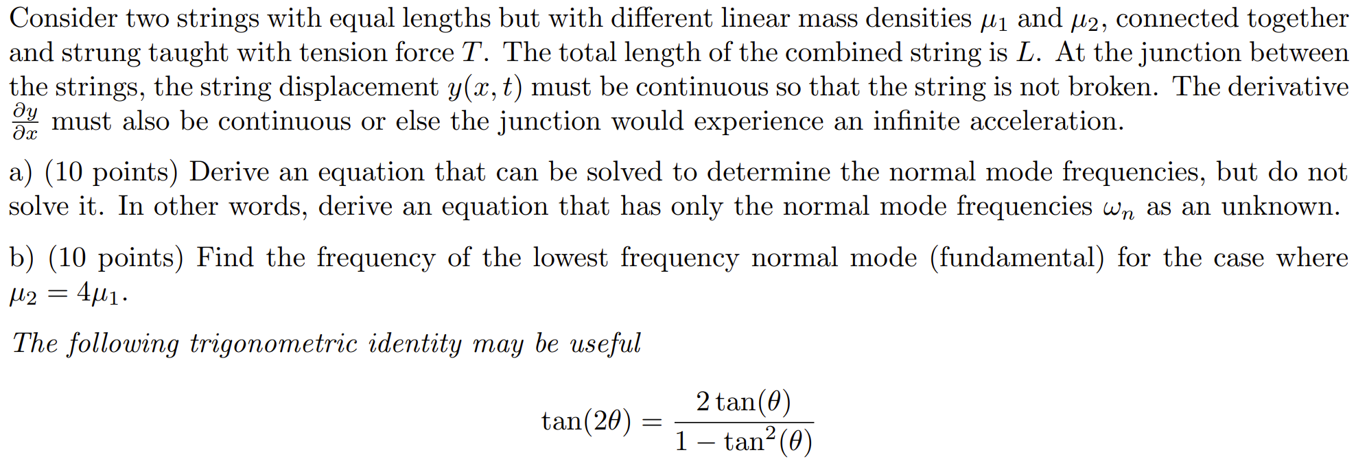 Solved дх Consider Two Strings With Equal Lengths But With 