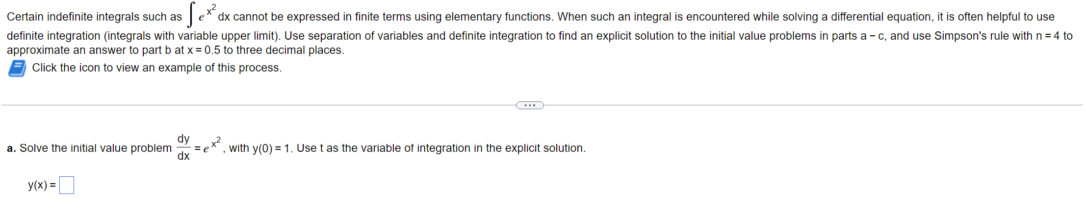 Solved Certain indefinite integrals such as S dx cannot be | Chegg.com