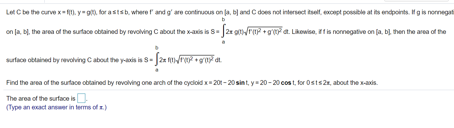 Solved Let C be the curve x =f(t), y=g(t), for a stsb, where | Chegg.com
