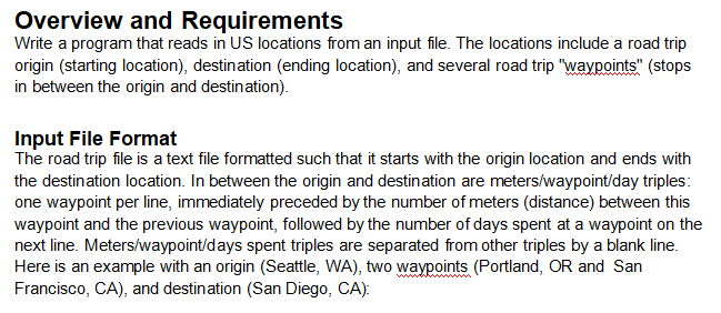 Overview and Requirements Write a program that reads | Chegg.com