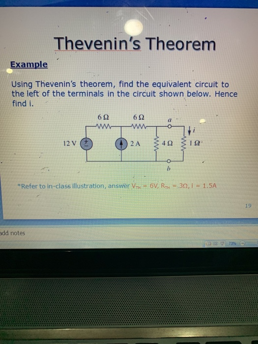 Solved Thevenin's Theorem Example Using Thevenin's theorem, | Chegg.com