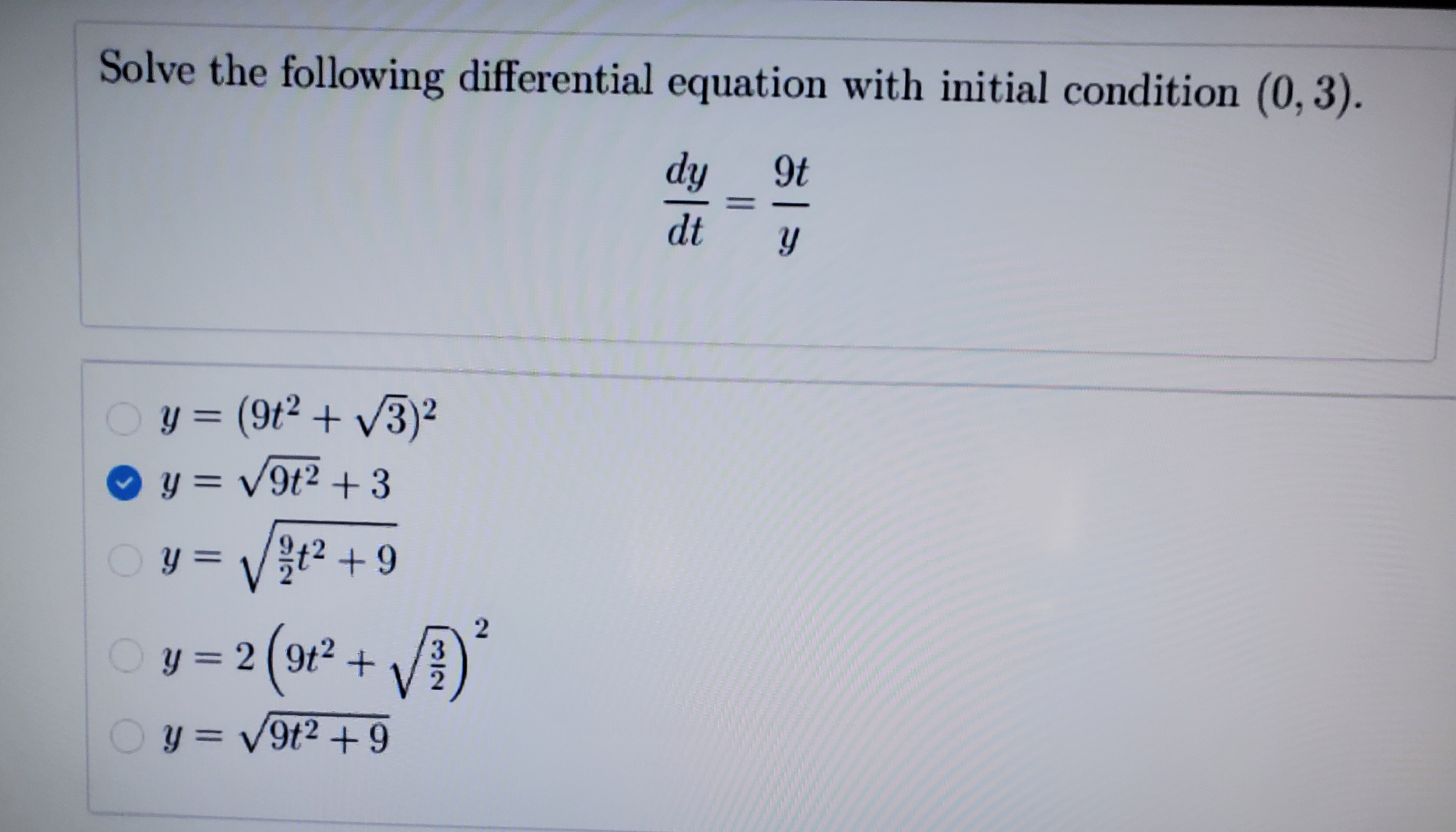 Solved Solve the following differential equation with | Chegg.com
