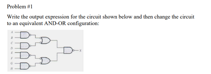 Solved Write the output expression for the circuit shown | Chegg.com