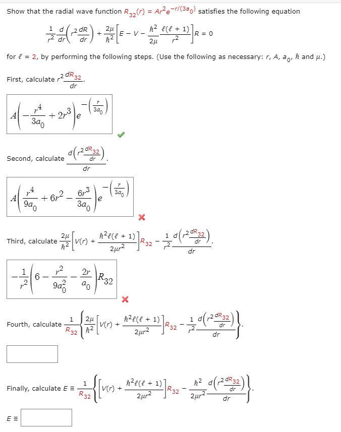Solved Show that the radial wave function R32(0) = | Chegg.com