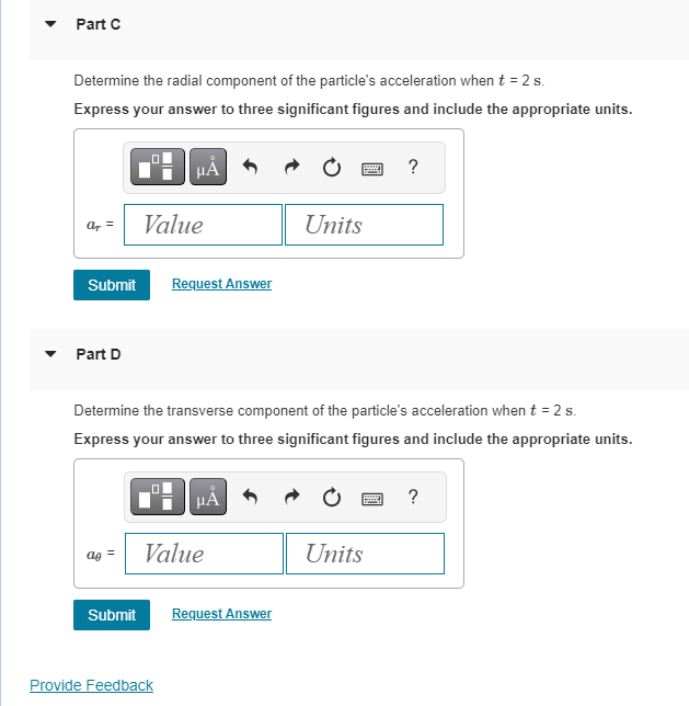 Solved A particle's position is described by the polar | Chegg.com