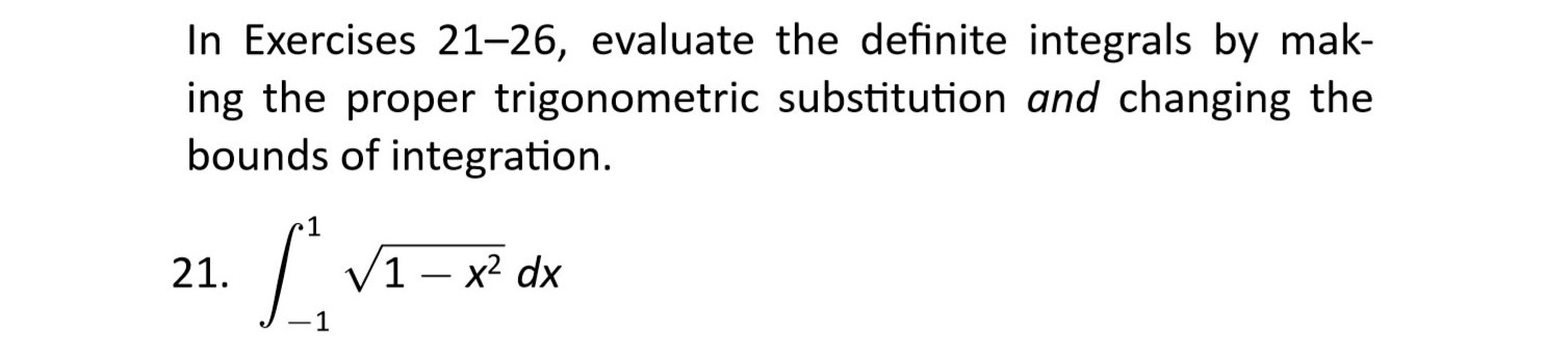 Solved In Exercises 21-26, evaluate the definite integrals | Chegg.com