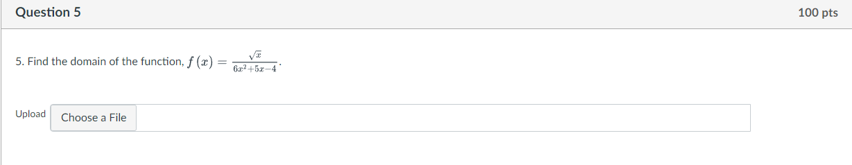 Solved f(x)=6x2+5x−4x. | Chegg.com