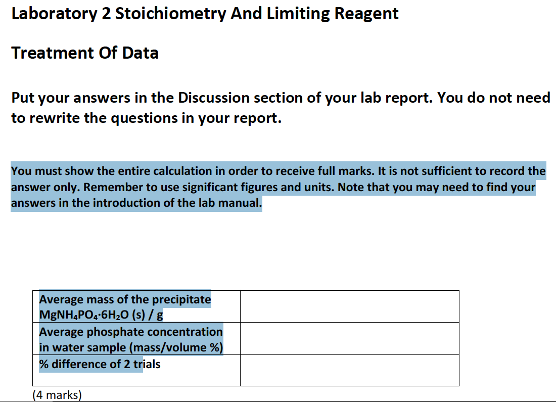 Solved Data : TRIAL 1 (g) TRIAL. 219) Preweighed boat and | Chegg.com