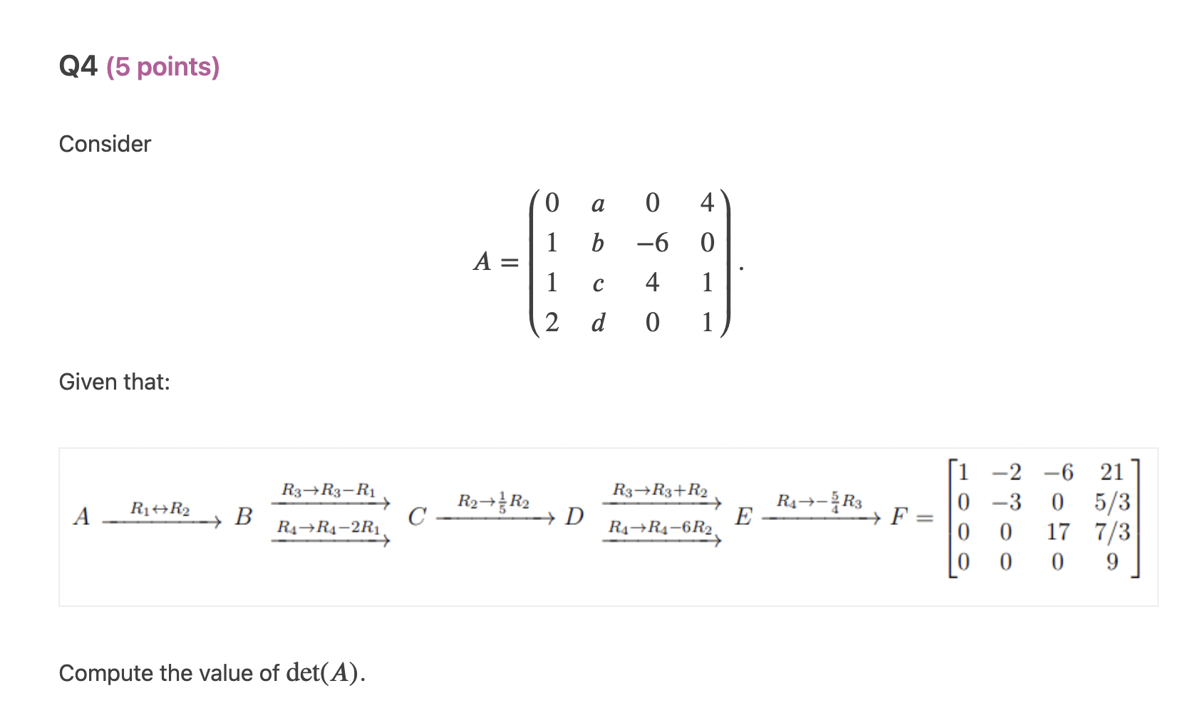 Solved Q4 (5 points) Consider Given that: R3 R3-R₁ R₁+R₂ A B | Chegg.com