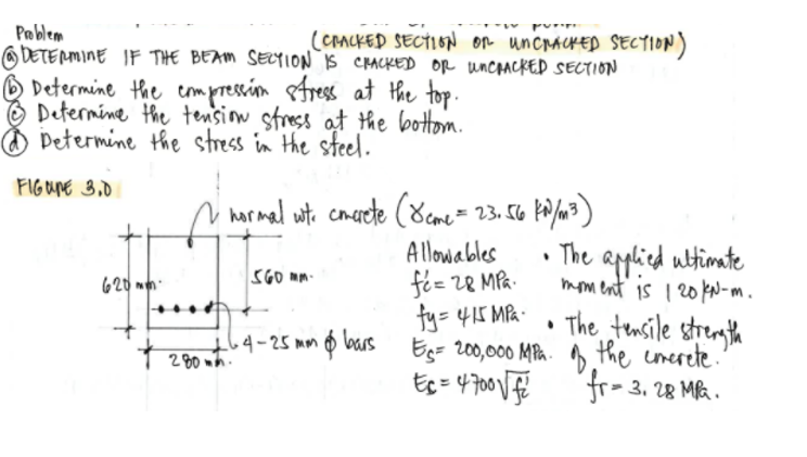 Solved Problem (CrackED SECTION or un CrackED SECTION) | Chegg.com
