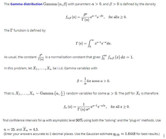 Find the Confidence Intervals for alpha with | Chegg.com