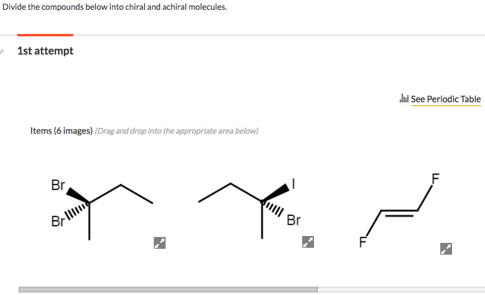 Solved Divide the compounds below into chiral and achiral | Chegg.com