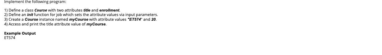 Solved Implement the following program: 1) Define a class | Chegg.com