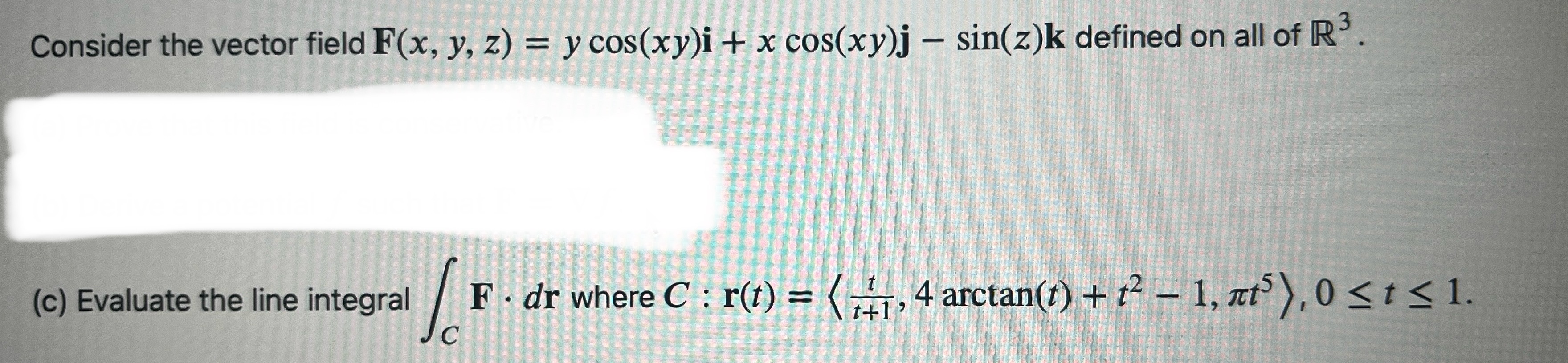Solved Consider the vector field | Chegg.com