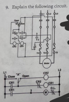 9. Explain the following circuit. ou ou ou Open A the | Chegg.com