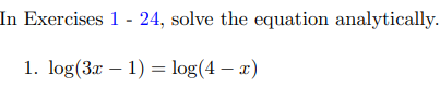 Solved In Exercises 1−24, solve the equation analytically. | Chegg.com