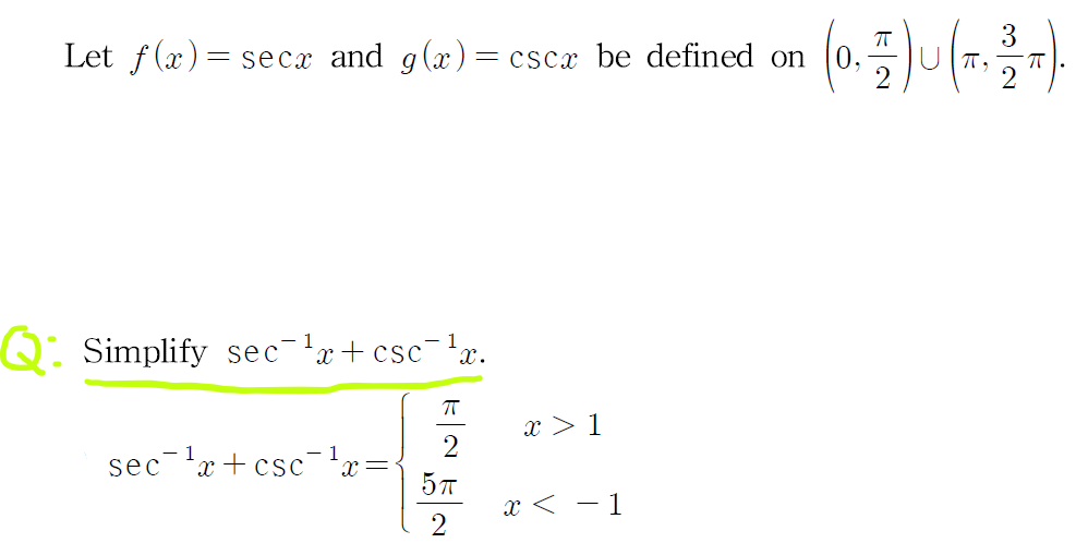 Solved Let f(x) = secx and g(x) = cscx be defined on (0,5) | Chegg.com