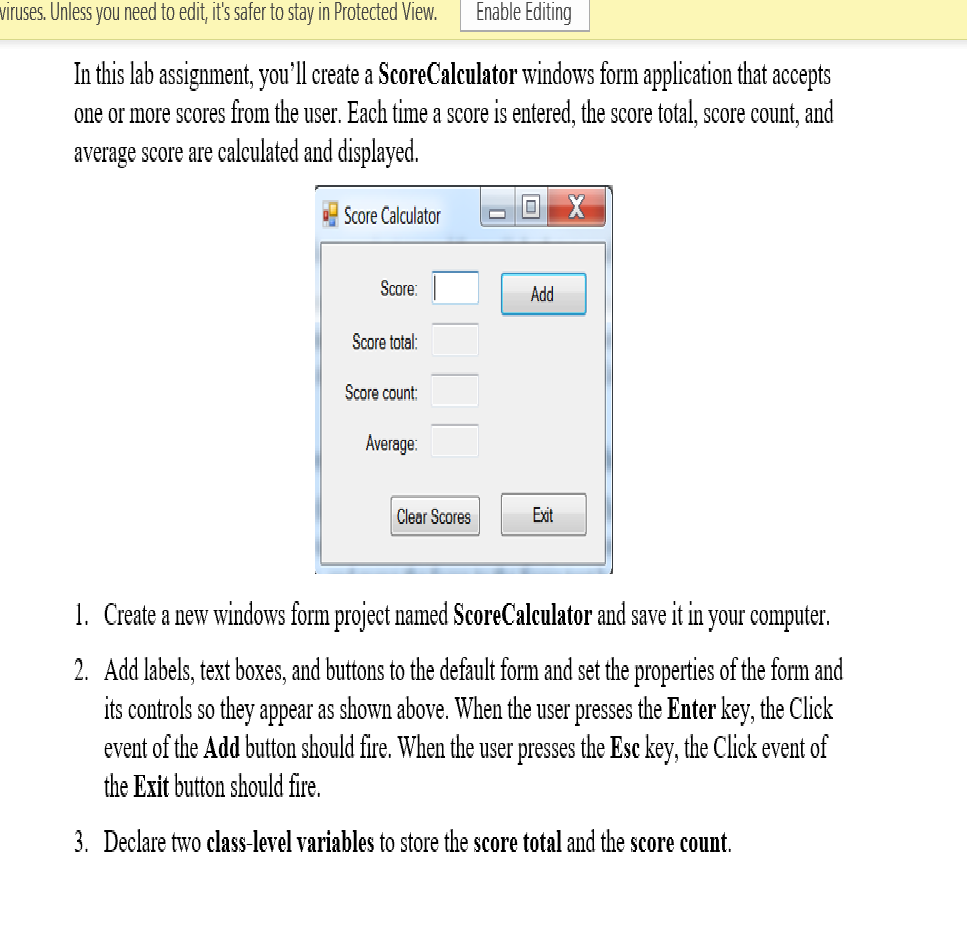 Solved I'm using Microsoft Visual Editor I know how to | Chegg.com