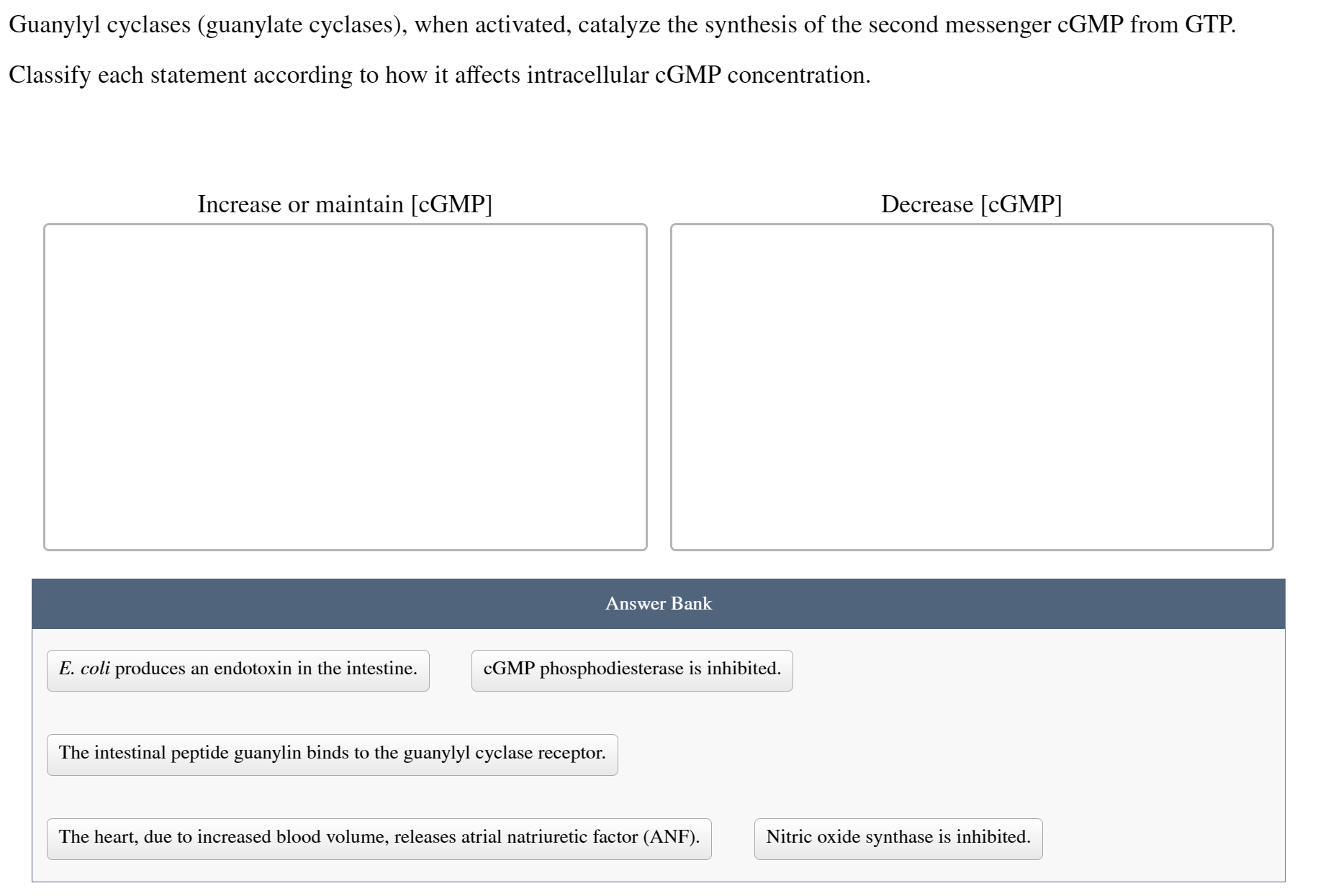 Solved Guanylyl cyclases (guanylate cyclases), ﻿when | Chegg.com