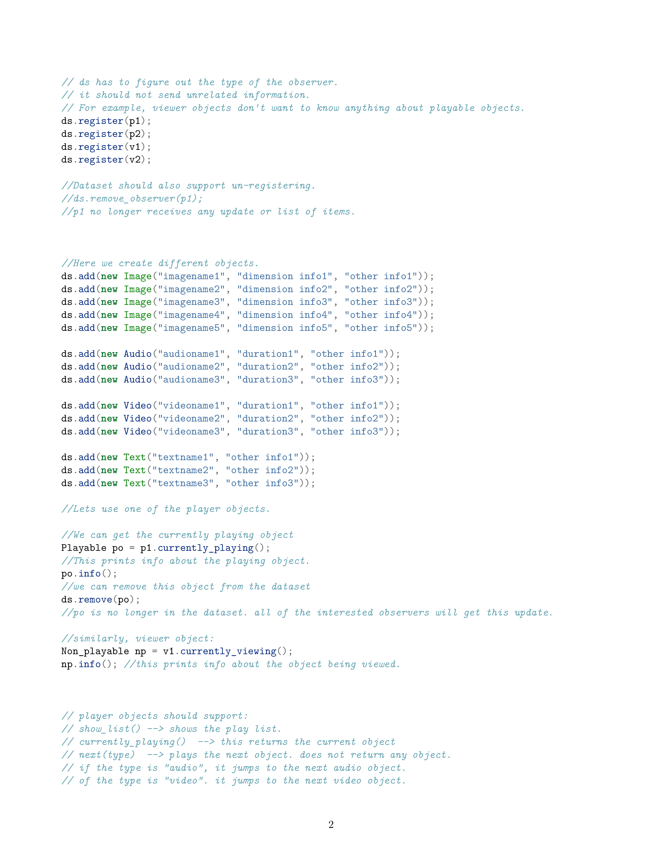 Solved This assignment is about designing a simple class | Chegg.com