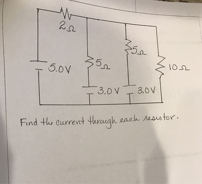 Solved Find the current through each resistor. | Chegg.com