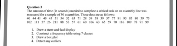 Solved The amount of time (in seconds) needed to complete a | Chegg.com