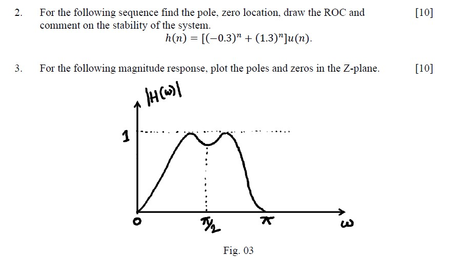 Solved 2. [10] For the following sequence find the pole, | Chegg.com