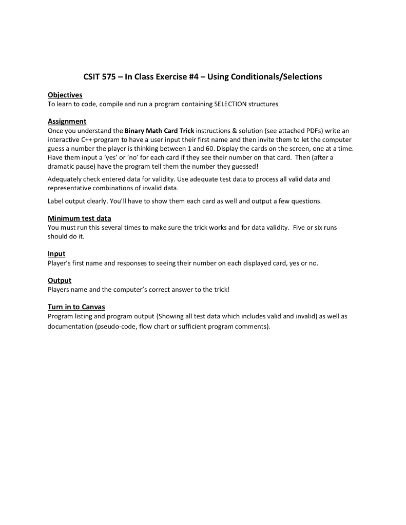Csit 575 In Class Exercise 4 Using