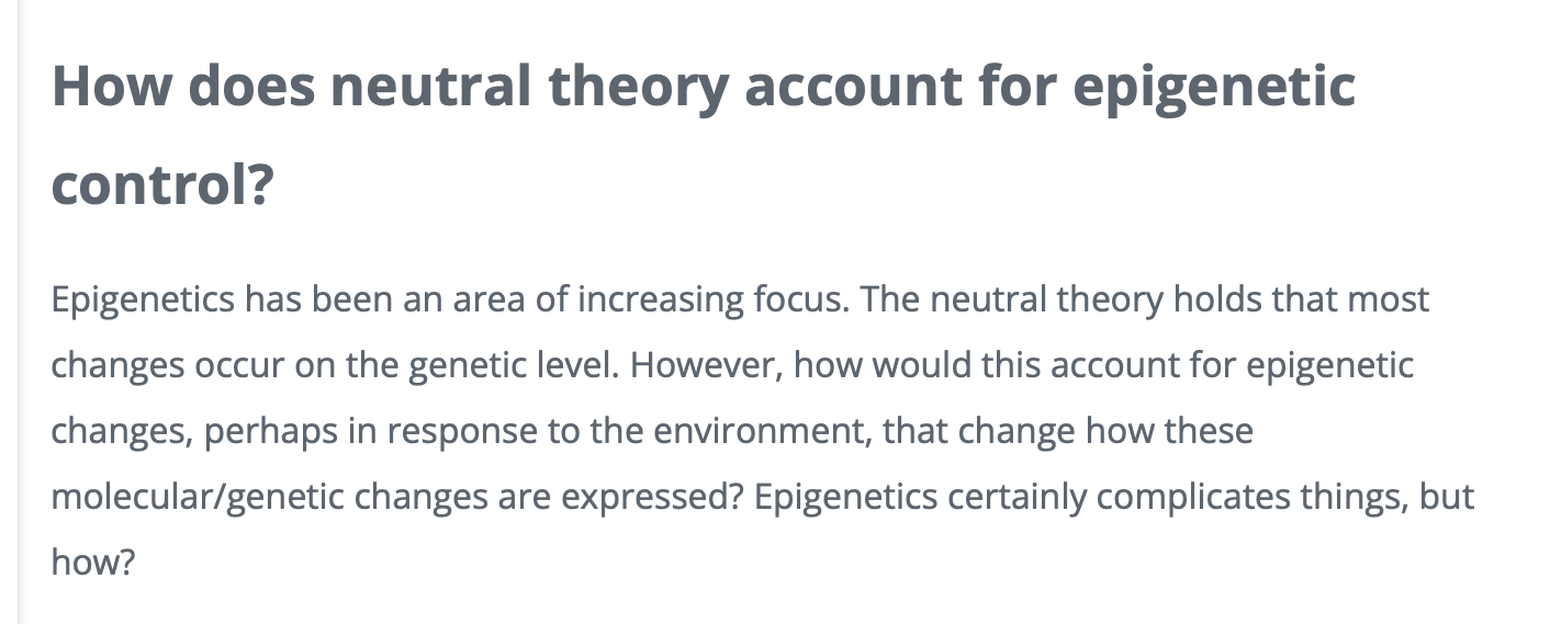 Solved How does neutral theory account for | Chegg.com