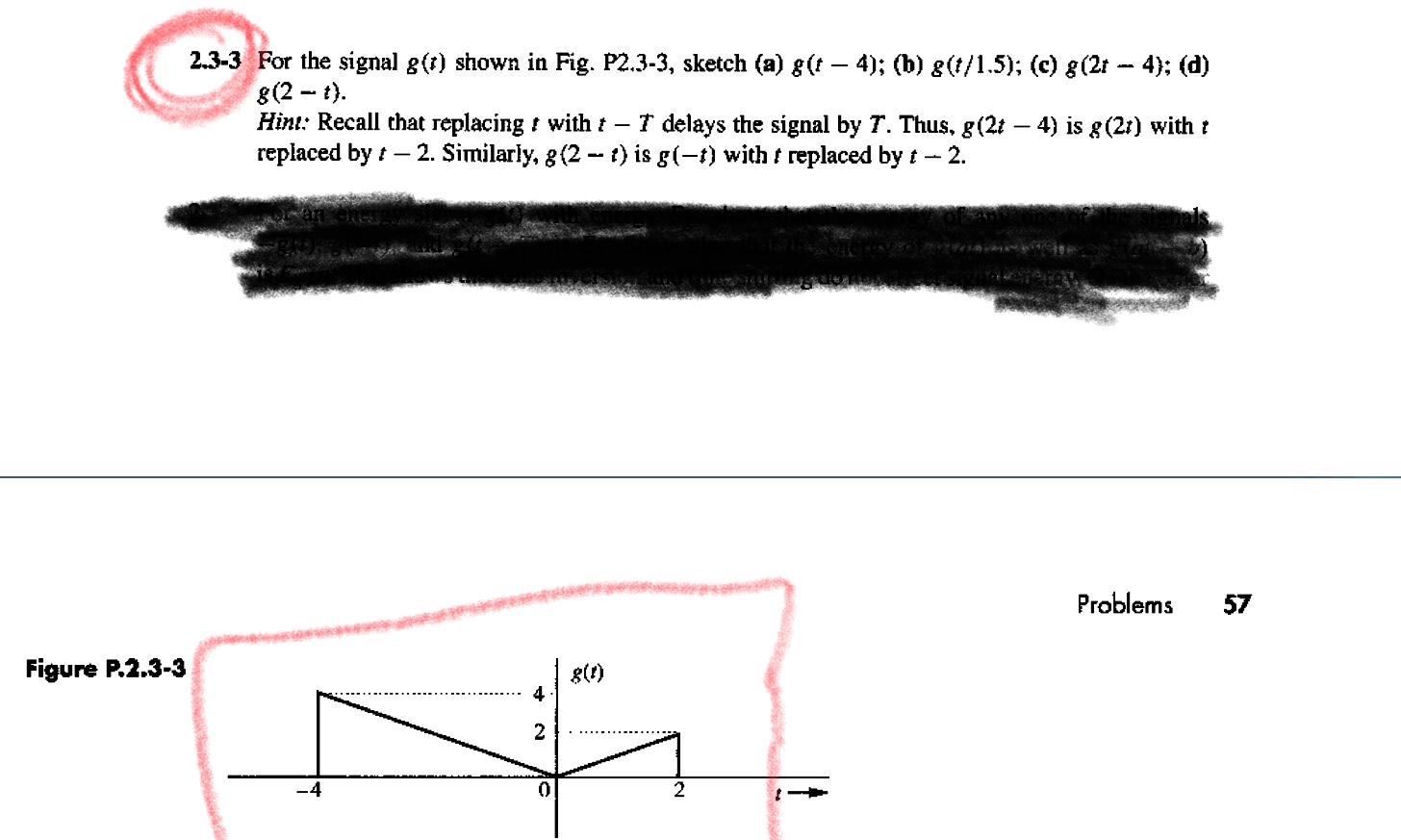 Solved 2.3-3 For the signal 8(t) shown in Fig. P2.3-3, | Chegg.com