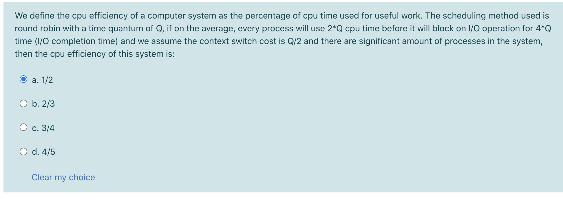 Solved We define the cpu efficiency of a computer system as | Chegg.com