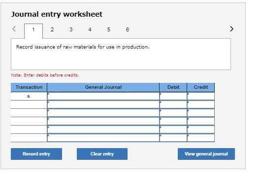 Solved Exercise 5-1 Process Costing Journal Entries [LO5-1] | Chegg.com