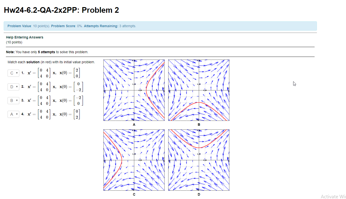 Solved Hw24-6.2-QA-2x2PP: Problem 2 Problem Value: 10 | Chegg.com