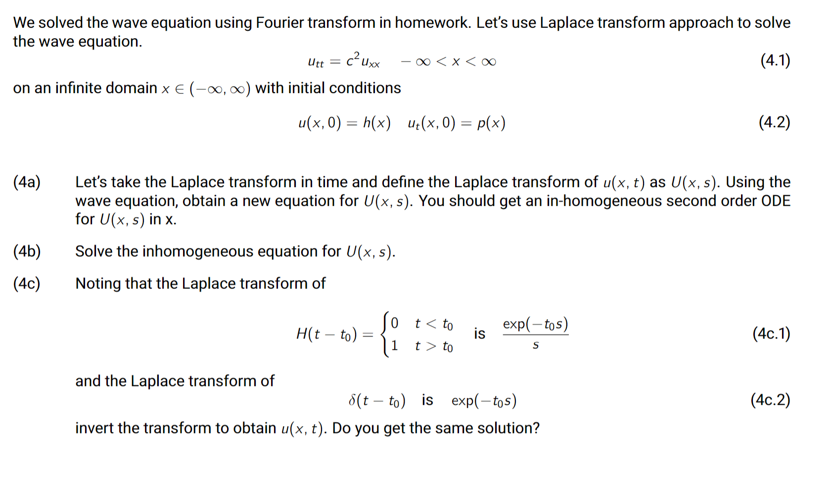 We solved the wave equation using Fourier transform | Chegg.com
