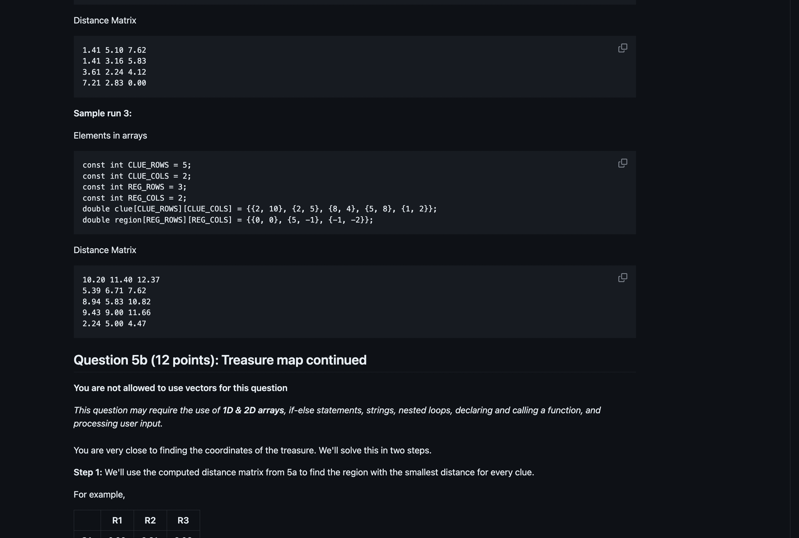 Solved Sample Run 2 Elements In Arrays Const Int Clue Rows